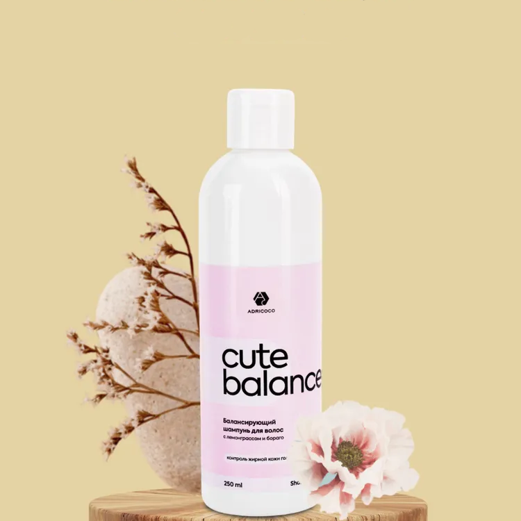 Шампунь ADRICOCO Cute Balance с лемонграссом и бораго Увлажняющий 250мл ...